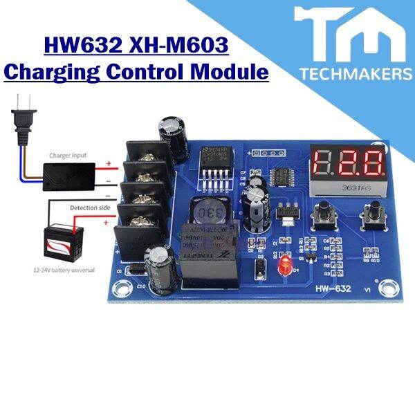 HW632 XH-M603 Charging Control Module Digital LED Display Storage 12 ...
