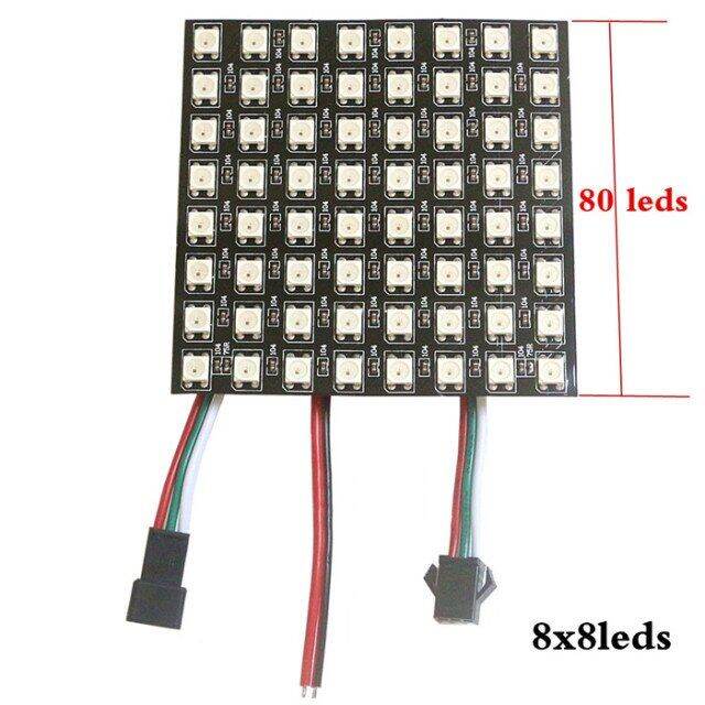 Ws2812b Rgb Led Strip 5v Panel Screen 8*8 16*16 8*32 Pixels Ws2811 ...