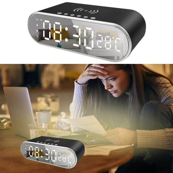 Digital Clock Wireless Charger 15W Intelligent Three In One Alarm Clock ... Digital Clock Wireless Charger 15W Intelligent Three In One Alarm Clock ...