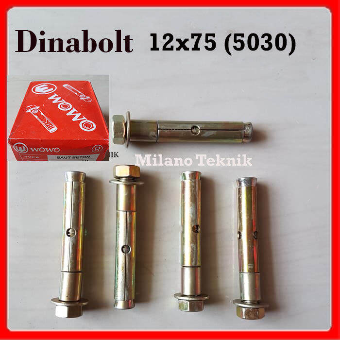 Dinabolt 12x75 (5030) (1dus isi 75pcs)Baut Tanam Baut beton Dynabolt ...