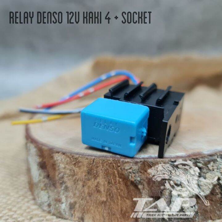 RELAY DENSO 12V KAKI 4 - RELAY BIRU MINI + SOCKET SOKET RELAY | Lazada ...