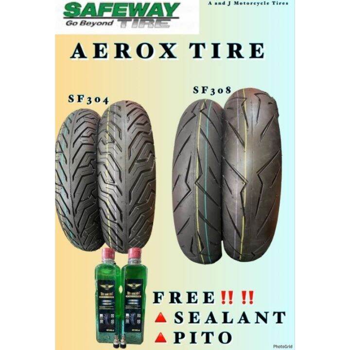Safeway Tire / for Aerox Tubeless Free Sealant/Pito per Gulong face ...