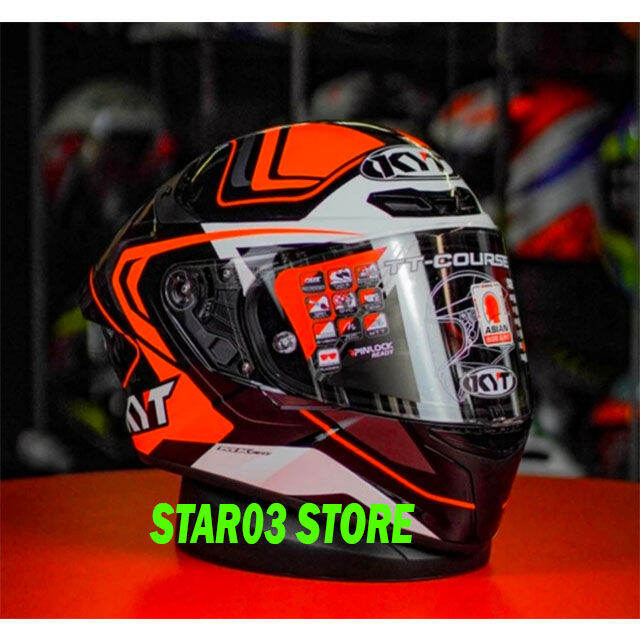 kyt ttc overtech black orange original | Lazada Indonesia