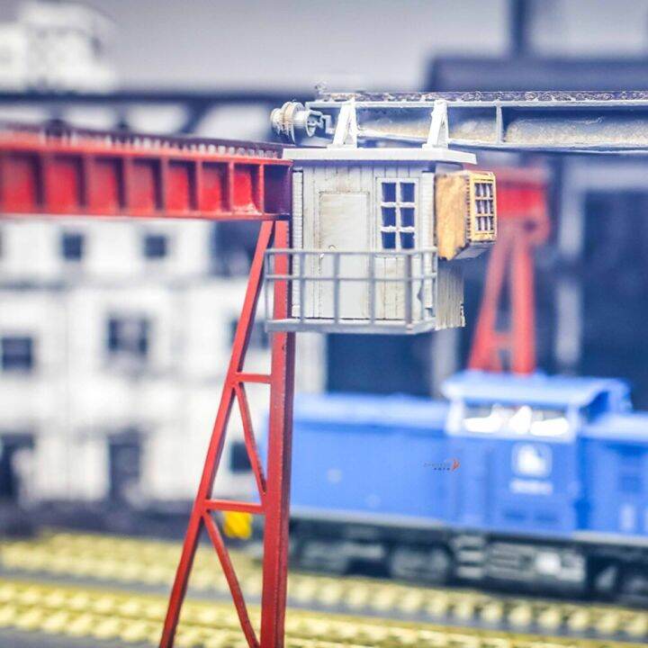 HO 1:87 Scale Model Gantry Crane Railway Track DIY Crane Accessories ...