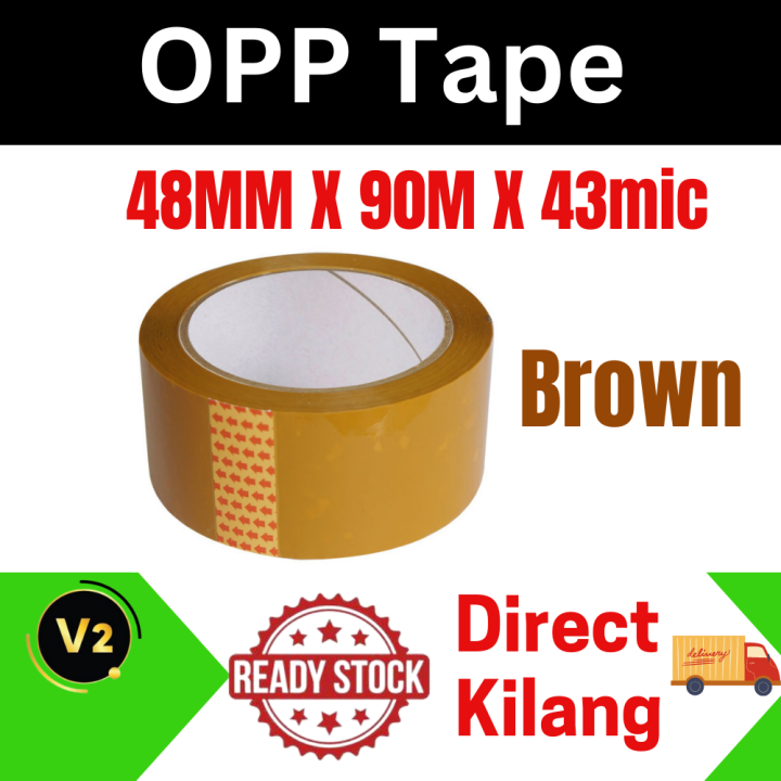 Opp Tape Brown (48mm x 90m x 45mic) Selefon Tape/Cellulose Tape ...