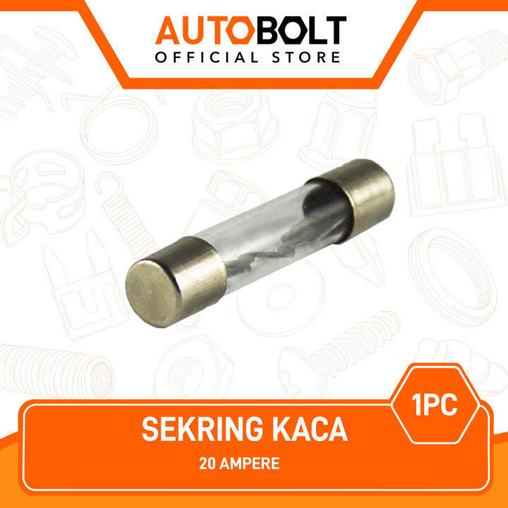 Sekring Kaca Besar 20 Ampere 20A 20 A Sikring Tabung Fuse Glass ...