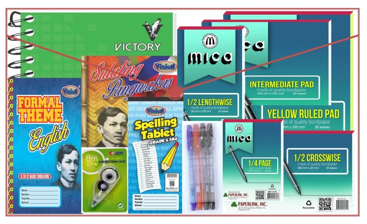 INTERMEDIATE PAPER SET (12 Items School Supplies) | Lazada PH