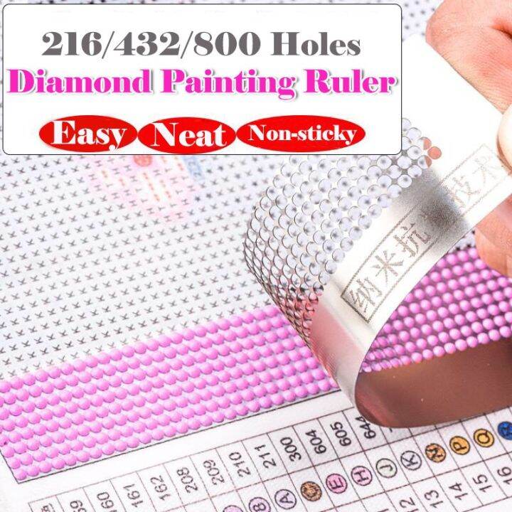 MEIXIN Diamond Painting Tools Mesh Ruler Dot Drill Drawing Ruler ...