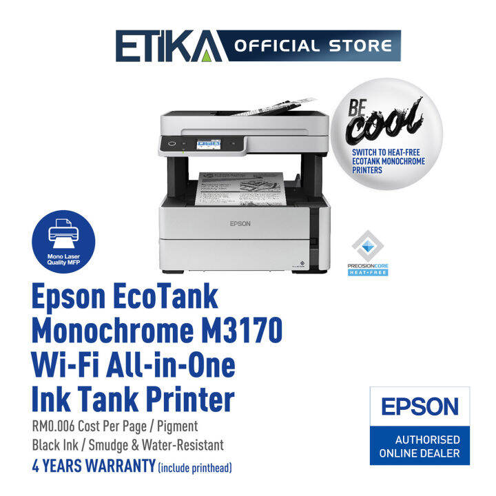 Epson EcoTank Monochrome M3170 Wi-Fi All-in-One Ink Tank Printer | Lazada
