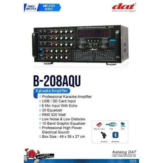 Power Amplifier DAT B208AQU Karaoke Mixer / Ampli B 208 AQU | Lazada ...