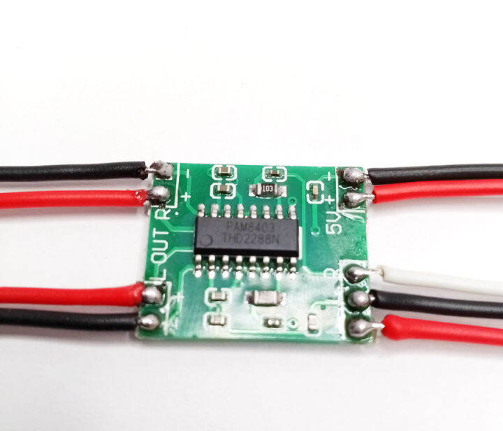 MINI DIGITAL POWER AMPLIFIER BOARD with WIRE, PAM8403 5V STEREO 2x3W ...