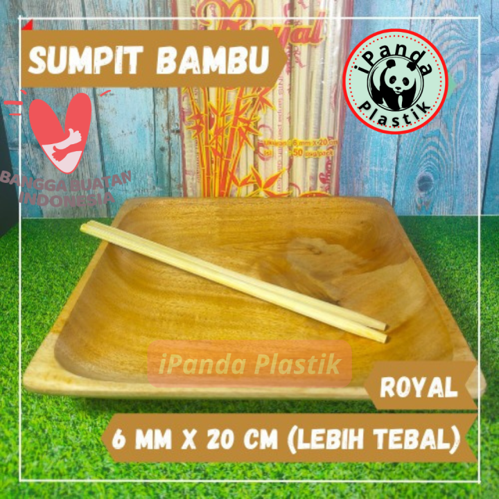Sumpit Bambu Royal Isi 50 Pasang / Sumpit Bambu Bakmie | Lazada Indonesia