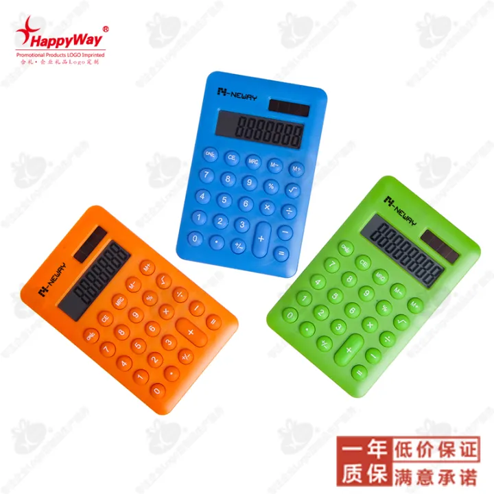 Mini advertising calculator custom printed logo school student prize ...