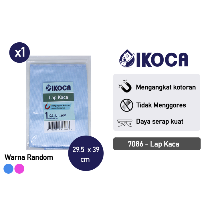 Lap kaca microfiber 29.5x39 cm Lap TV Glass Cloth Ikoca IKO-7086 ...