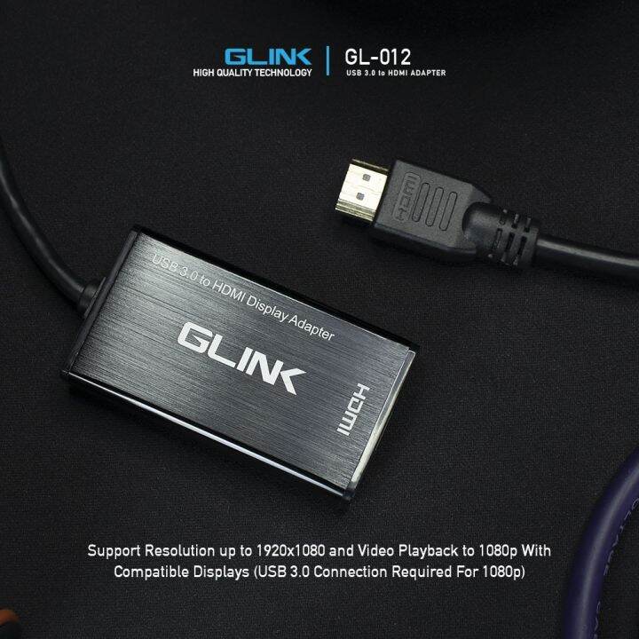 GLINK(GL-012)- USB 3.0 TO HDMI ADAPTER SUPPORT RESOLUTIONS UP TO 4K ...