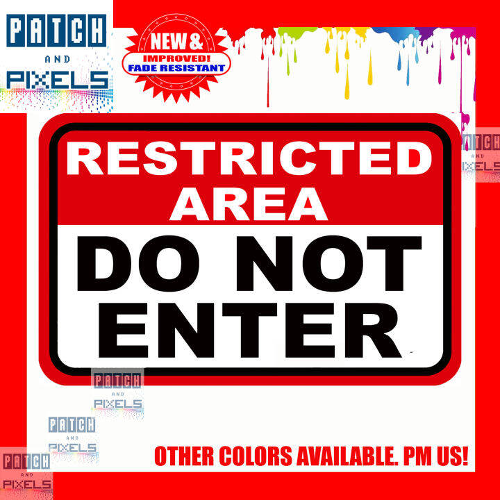 Restricted Area Do Not Enter Sticker PVC Metal Sheet Sign/Poster ...