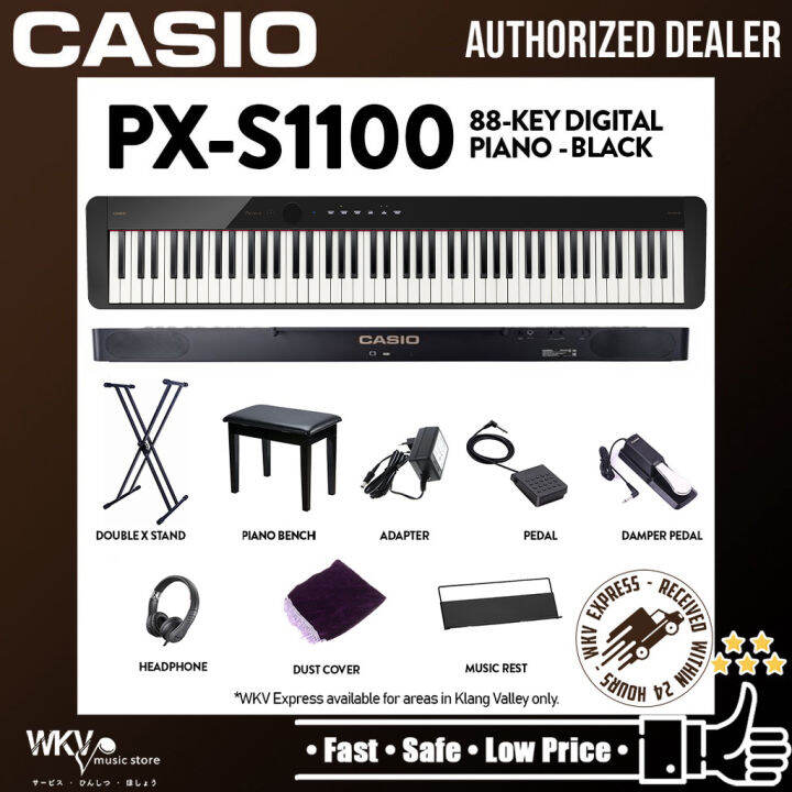 Casio PX-S1100 88-key Digital Piano with FREE Headphone (PXS1100 / PX S1100) | Lazada