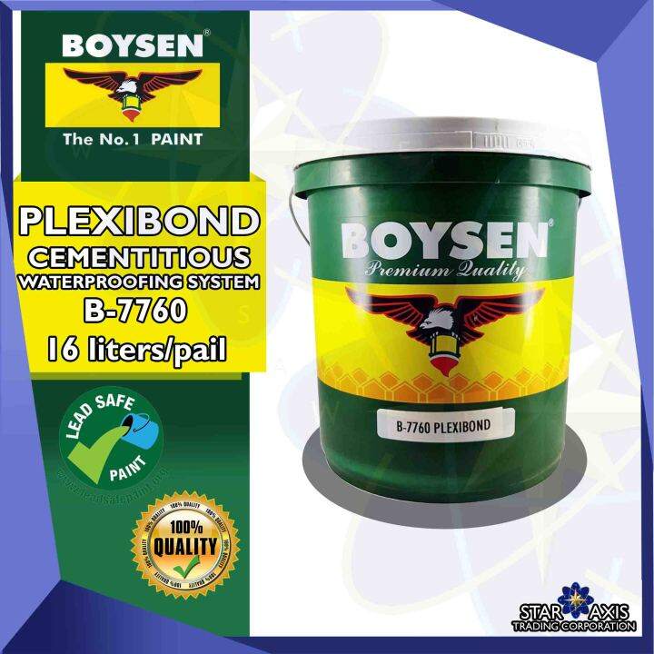 BOYSEN PLEXIBOND CEMENTITIOUS WATERPROOFING SYSTEM B-7760 - 16L | Lazada PH