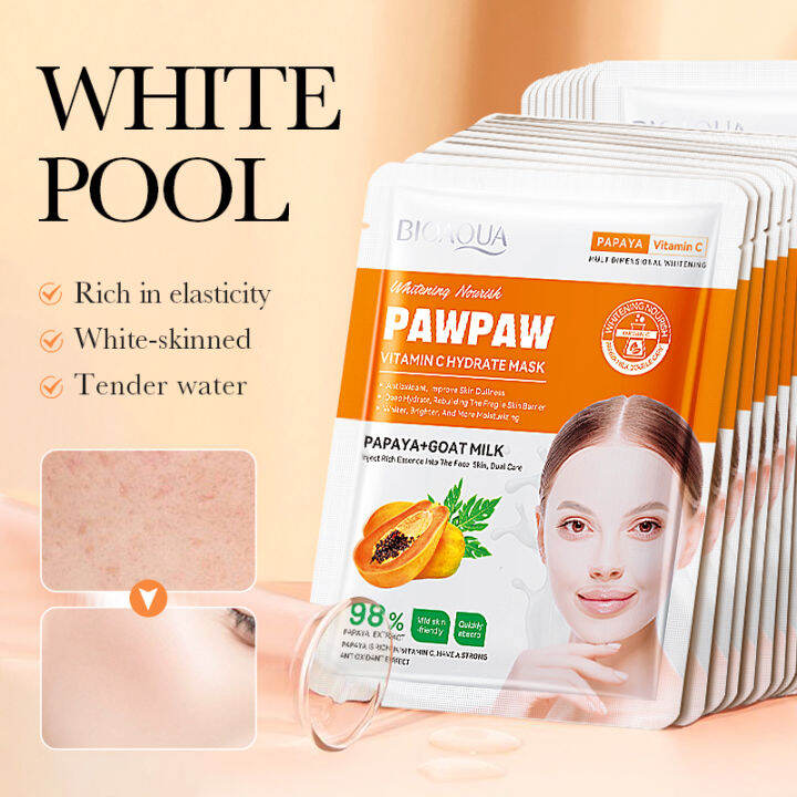 Bioaqua Paw Paw Vitamin C Papaya Hydrate Facial Mask Moisturizing