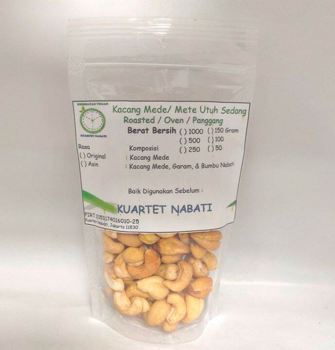 100gr Roasted Kacang Mede Utuh Size Sedang / Super - Mete Sulawesi ...