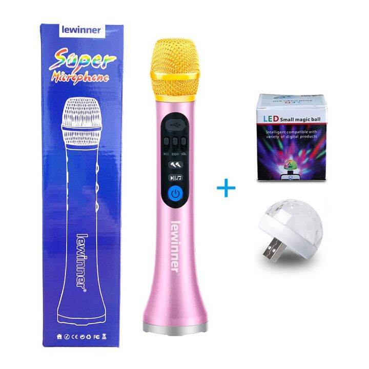 LWinner L-Series ไมโครโฟนคาราโอเกะ,ลำโพงไร้สาย15-30W ไมโครโฟนบลูทูธแบบพกพาสำหรับโทรศัพท์รองรับ ...