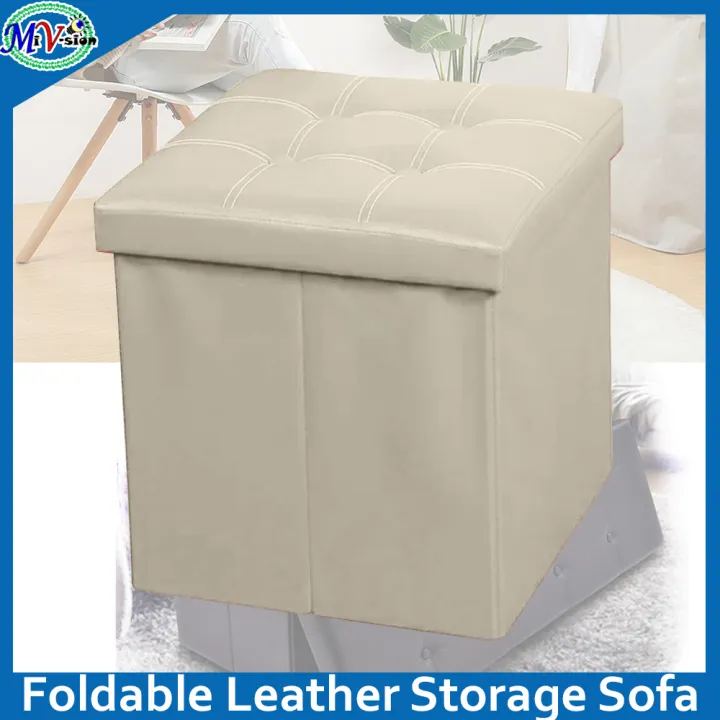 Rectangular Sofa Storage Stool Sit Sofa Folding Box Chair Organizer Box ...