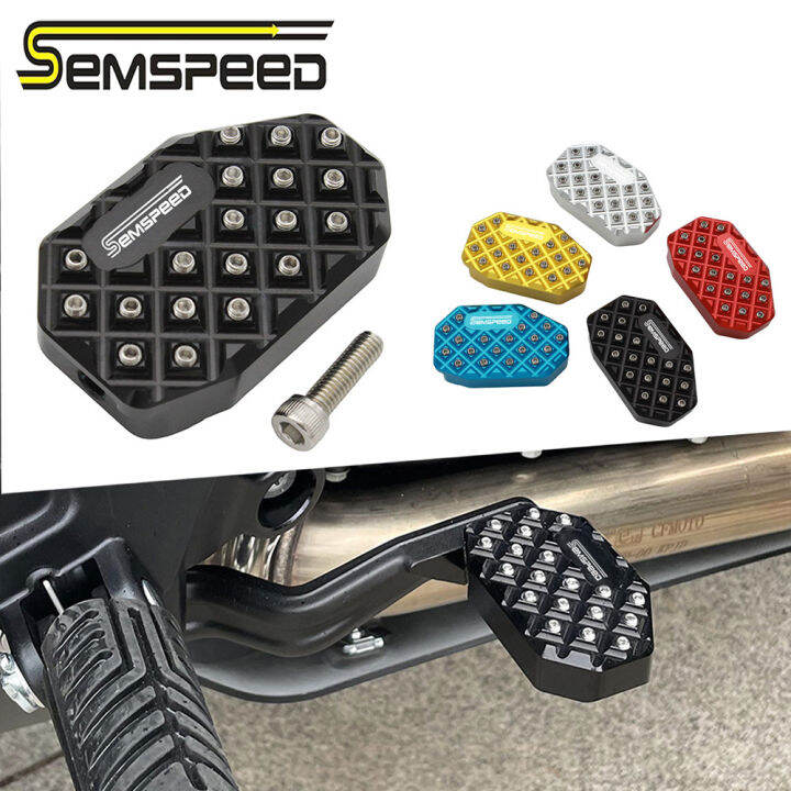 SEMSPEED Motorcycle Front Brake Foot Shift Pedal Enlarge Extension Pad ...