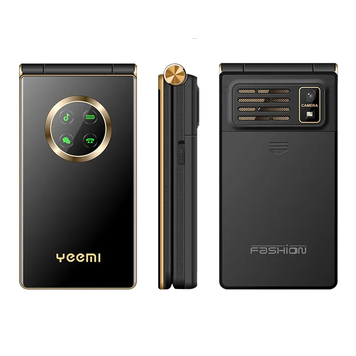 Yeemi M3 2.8 นิ้ว Dual Sim Flip โทรศัพท์มือถือคีย์บอร์ดขนาดใหญ่ Big Voice WCDMA 3G 5900mAh ...