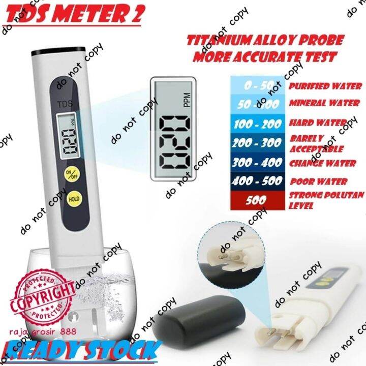 TDS Meter 2 Alat Ukur Kadar Air Hidroponik Air Minum | Lazada Indonesia