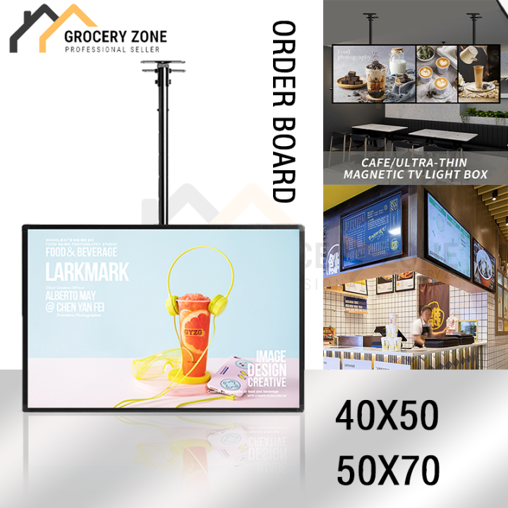 Grocery Zone 40x50 / 50x70 Light Box Order Board Milk Tea Banner ...