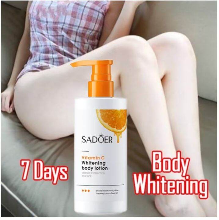 SADOER Vitamin C Whitening Body lotion Permanent whiten and moisturize anti-aging Lotion Skin ...