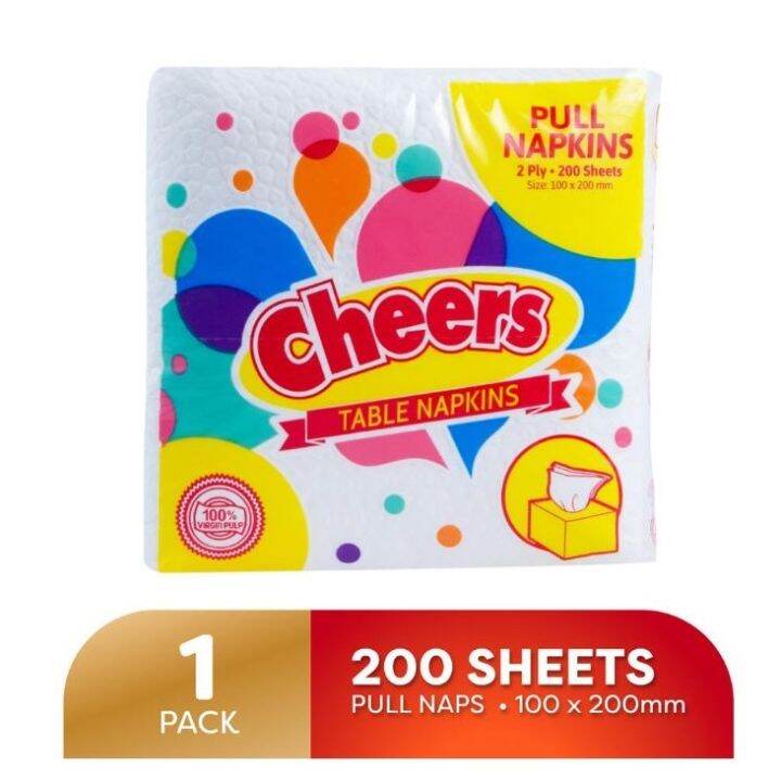 Cheers Table Napkin Pull Naps 2Ply 200Sheets | Lazada PH