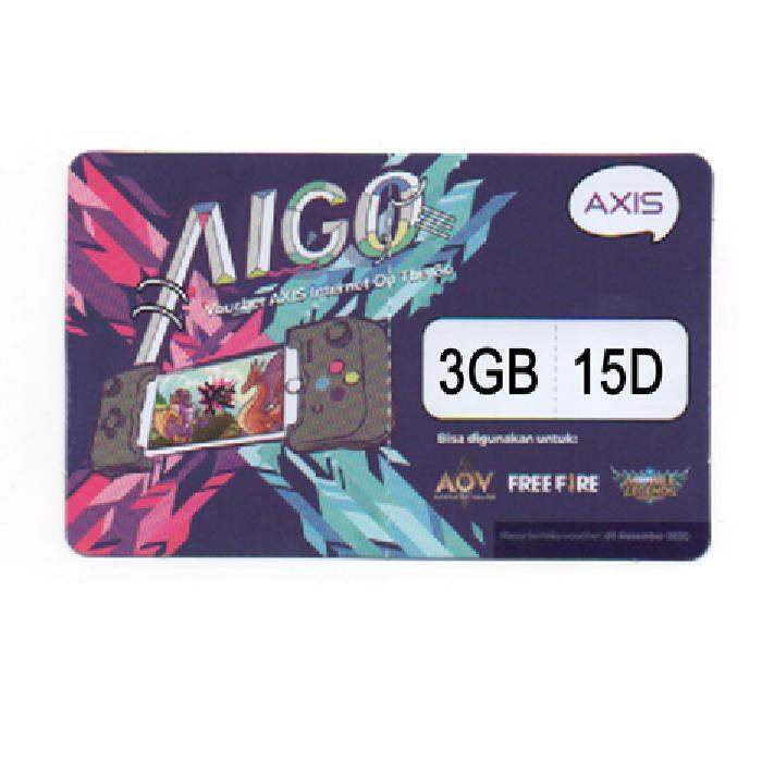 Voucher Axis Aigo 3Gb 15 hari isi kuota 4Gb 15 hari | Lazada Indonesia