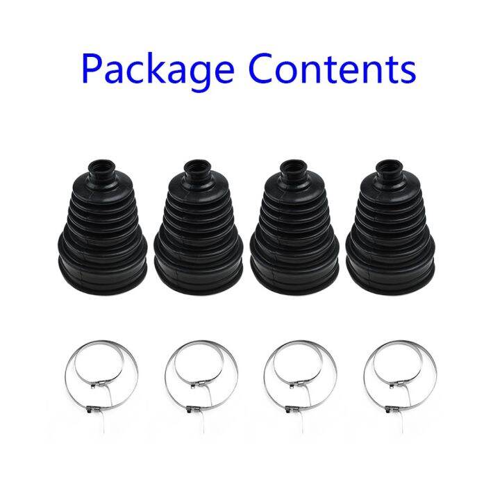 Rubber Split CV Drive Shaft Boot & Clamps Set Universal Round Clamp ...