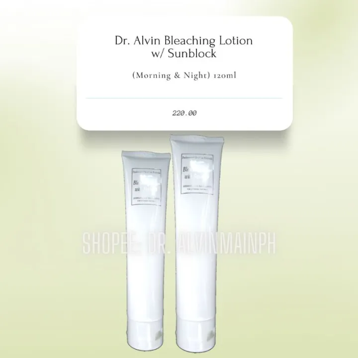 dr alvin bleaching lotion w/ sunblock (1pc) | Lazada PH