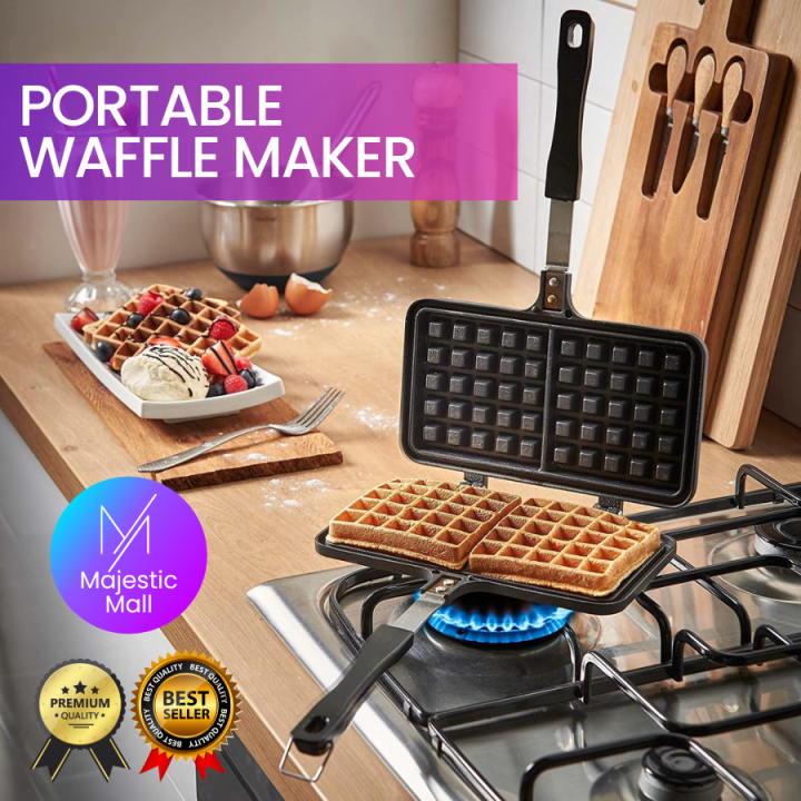 Non-stick Compact Mini Waffle Maker, Rectangle Non-Stick Waffle Pan ...
