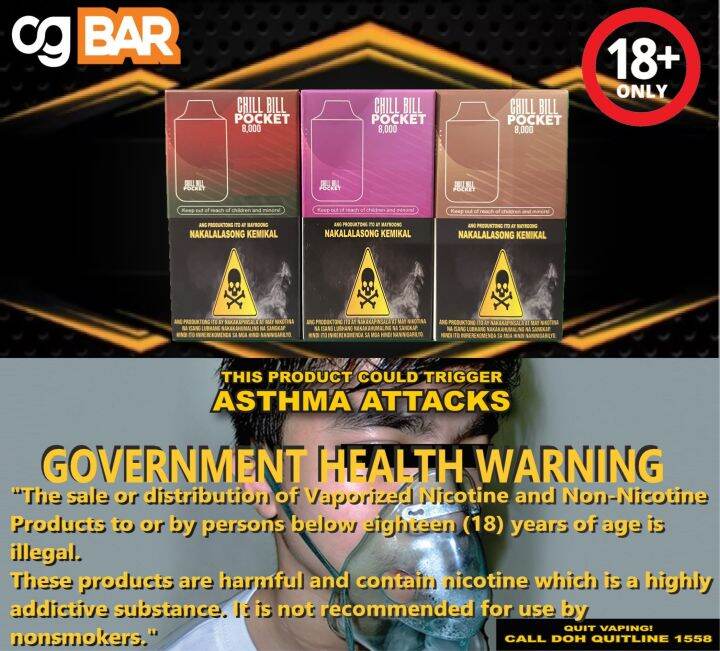 CHILL BILL POCKET 8000 DISPOSABLE POD | Lazada PH