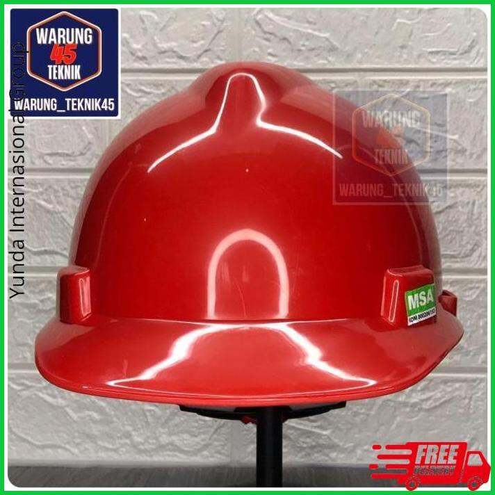 Helm Proyek Safety V Guard Merk Msa Sni Lokal Suspensi Fastrack- Merah ...