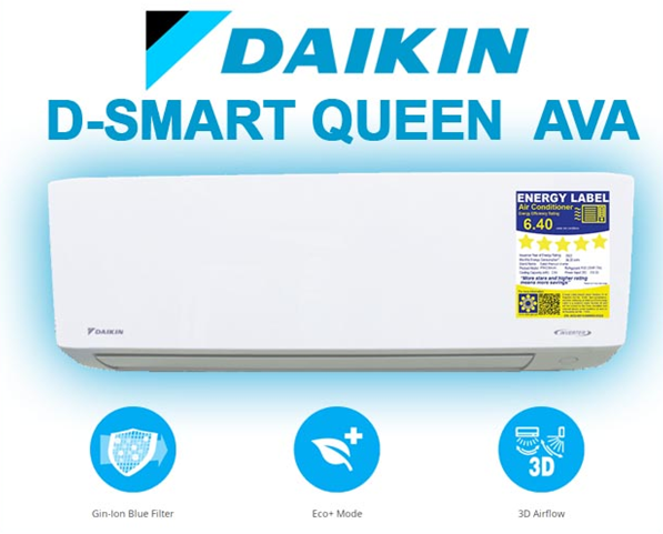 Daikin Split Type Aircon D-Smart Queen Inverter 1.5HP FTKC35AVA ...