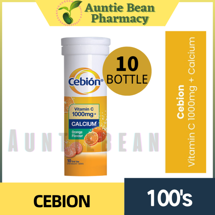 Cebion Vitamin C + Calcium 1000mg effervescent 10 tablets X 10 TUBE exp:11/2023 | Lazada