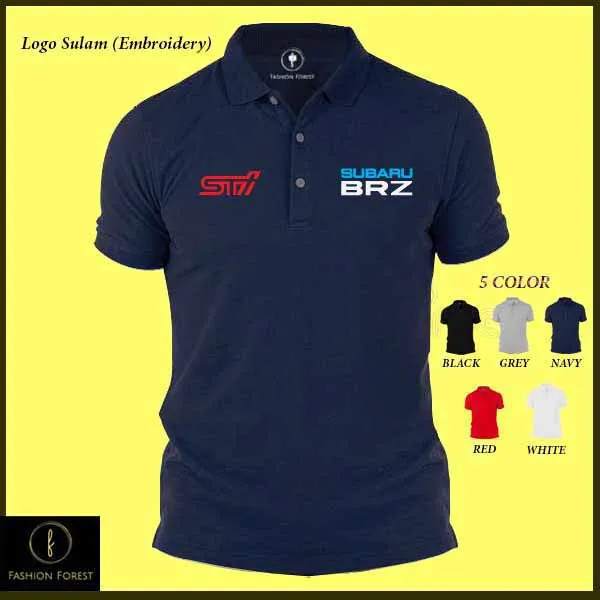 Polo T Shirt Subaru BRZ STi Logo (SULAM) WRC Turbo Rally Tuning Extreme ...