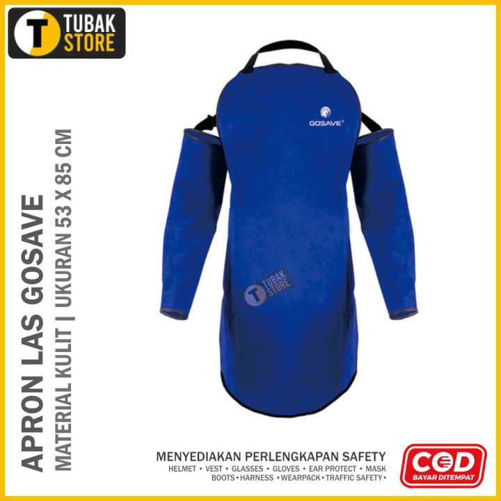 Apron Las Set GOSAVE Kulit Badan + Tangan Seragam Baju Las Safety ...
