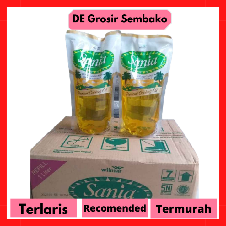 Sania Minyak Goreng Premium Cooking Oil Pouch 1 Liter Dapat 1 Dus Isi 12 Pcs | Lazada Indonesia