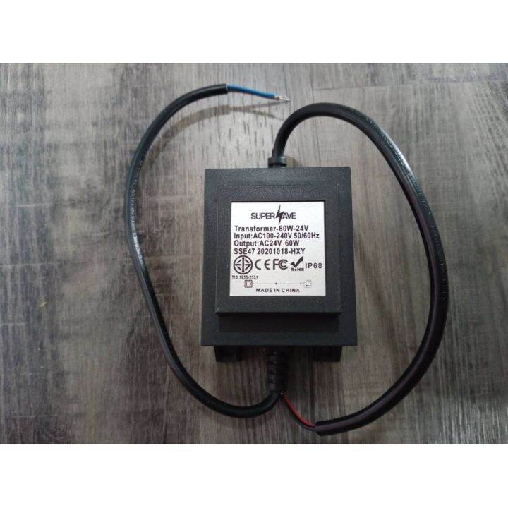 ( PRO+++ ) โปรแน่น.. DIVER ADAPTOR หม้อแปลง AC24V 60W IP68 กันน้ำ100% ...