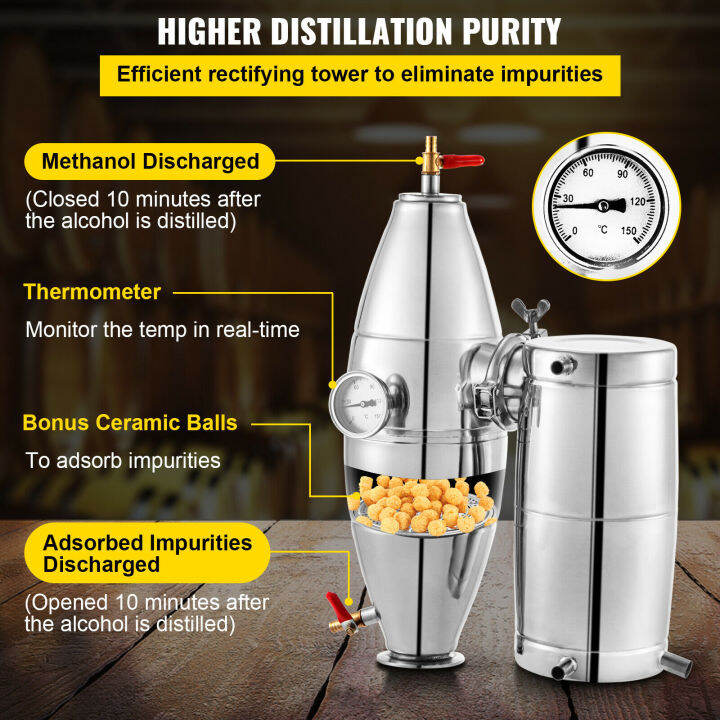 VEVOR 20L 30L 50L 70L Distiller Machine Beer Brewing Equipment DIY Wine ...