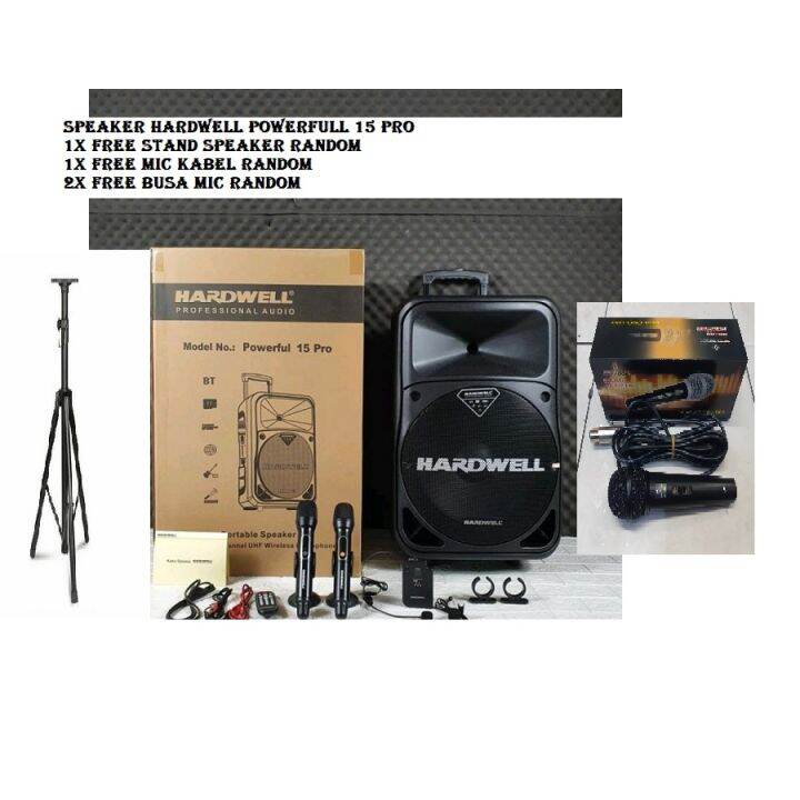 Portable speaker 15 inch hardwell powerfull 15 pro | Lazada Indonesia