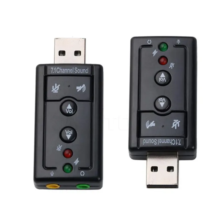 External USB AUDIO SOUND CARD ADAPTER VIRTUAL 7.1 CH USB 2.0 Mic Speaker Audio Headset ...