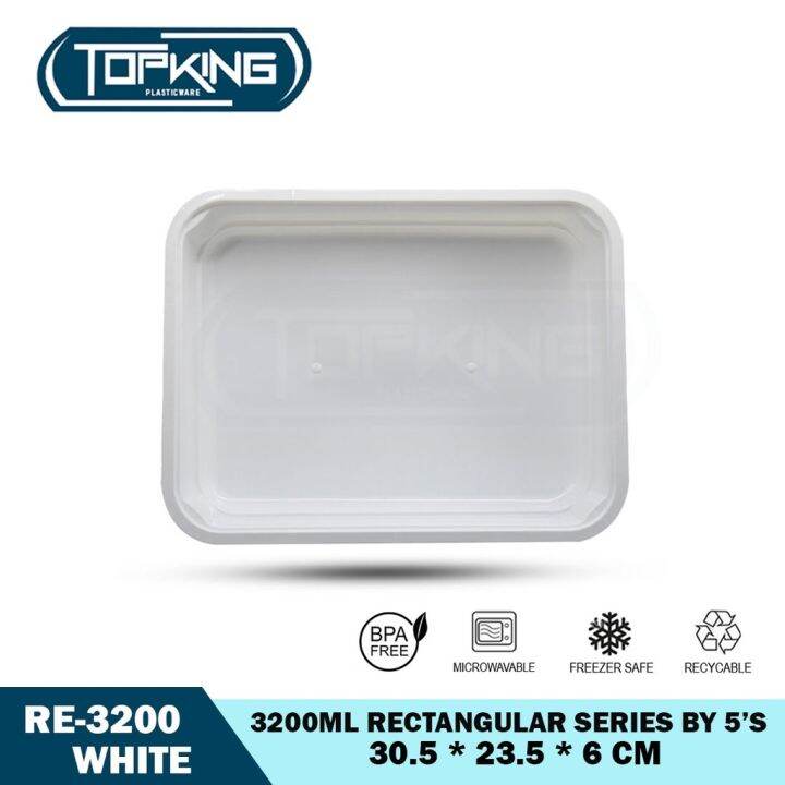 Re-3200ml Party Tray White And Black Environmental Friendly Food ...