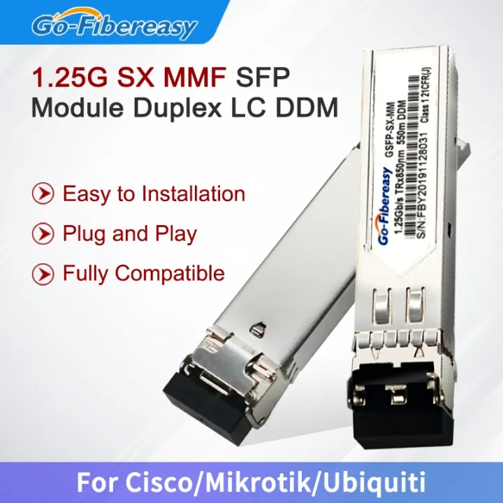 ☸ SFP Switch Module 1G Mini Gbic Transceiver 1000BASE-SX Multimode LC ...