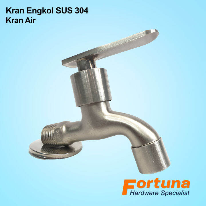 Kran Engkol Stainless SUS 304 1/2 Inch I Keran Air Taman I Kran Cuci ...